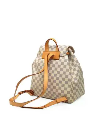LOUIS VUITTON Damier Azur Sperone Backpack - White