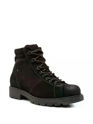 NEROGIARDINI Lace-up Suede Combat Boots