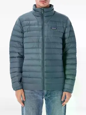 Patagonia Quilted Logo Patch Padded Coat - Blue
