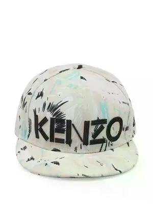 Kenzo Logo Detail Baseball Cap - Neutrals