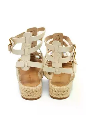 Dior Strappy Cage Espadrilles - White