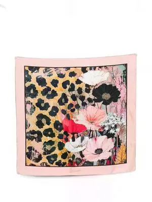 D'ANIELLO Floral-print Scarf - Pink