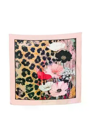 D'ANIELLO Floral-print Scarf - Pink