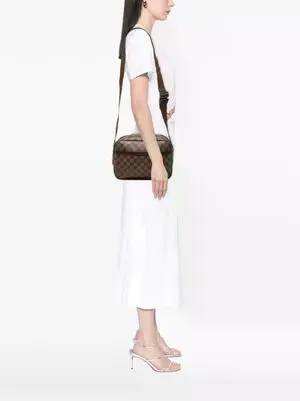 LOUIS VUITTON Damier Ebene Reporter Pm Crossbody Bag