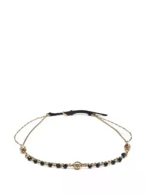 Dolce & Gabbana Embellished Chain Detail Leather Belt