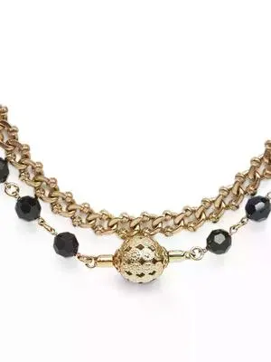 Dolce & Gabbana Embellished Chain Detail Leather Belt