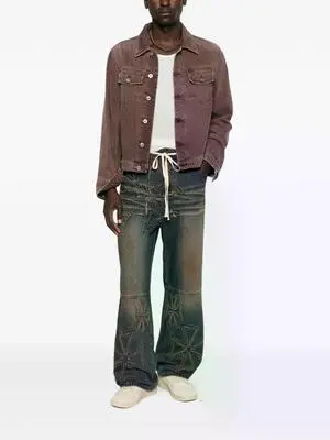VALE FOREVER Cross-patch Drawstring Jeans