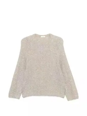 PANICALE Sequin-embellished Ribbed-knit Sweater