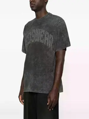 Gcds Stud-embellished Acid-wash T-shirt