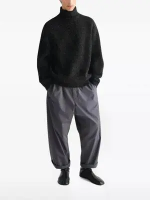 LEMAIRE LEMAMRE High-Neck Yak Alpaca Sweater Grey