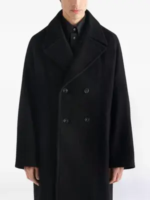 LEMAIRE Double-breasted Felted Wool And Alpaca Blend Coat