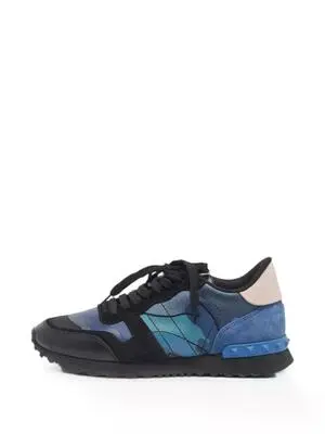 Valentino Garavani Rockrunner Camouflage Sneakers - Blue