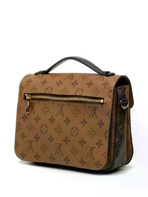LOUIS VUITTON Monogram Reverse Pochette Metis Satchel - Brown