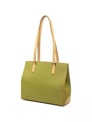 Burberry Stitched Supernova Check Canvas Tote Bag
