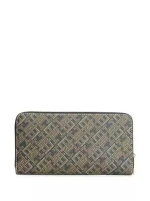 Tommy Hilfiger Monogram-print Th Plaque Wallet - Black