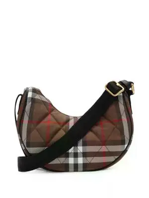 Burberry Quilted Horseshoe Crossbody Bag - Brown