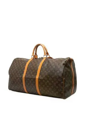 LOUIS VUITTON Monogram Keepall Bandouliere 60 Travel Bag