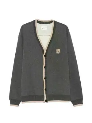 MARANT Logo-patch Button-up Cardigan - Grey