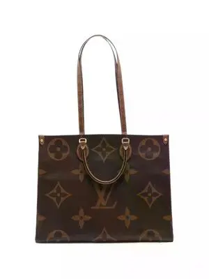 LOUIS VUITTON 2019 Monogram Reverse Giant Onthego Gm Satchel - Brown