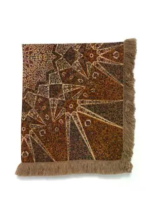 A.N.G.E.L.O. VINTAGE CULT 1970s Floral-print Fringed Scarf - Orange