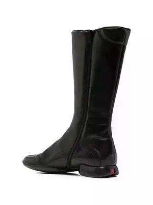 Prada Leather Square-toe Zip-up Boots