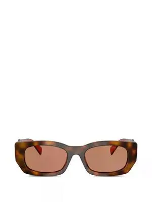 Prada Geometric Frame Sunglasses - Brown
