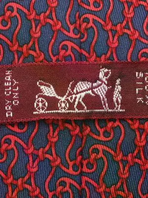 Hermès Patterned Silk Neck Tie - Blue