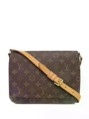 LOUIS VUITTON 2000 Monogram Musette Tango Short Strap Shoulder Bag - Brown