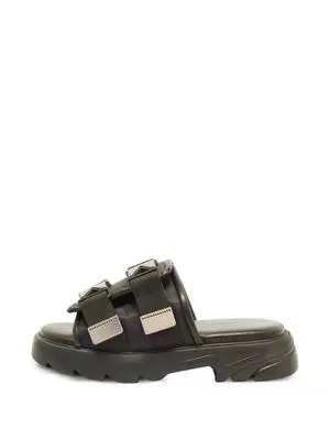 Bottega Veneta Flash Bomber Buckle-detailed Sandals - Black