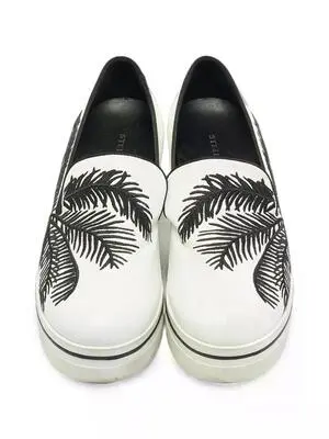 Stella McCartney Embroidered Wedge Heel Slip-on Sneakers