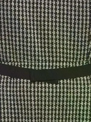 Max Mara Belted Houndstooth Midi Dress