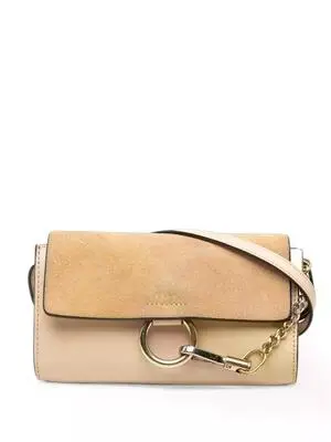 Chloé 2018 Mini Calfskin And Suede Faye Chain Crossbody Bag - Brown