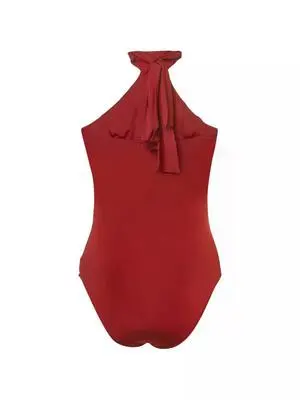 Magda Butrym Halter Bodysuit With Floral Appliqu