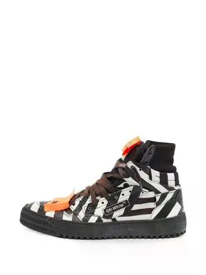 Off-White Off Court Striped High Top Sneakers