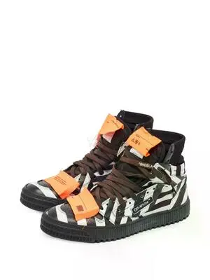 Off-White Off Court Striped High Top Sneakers