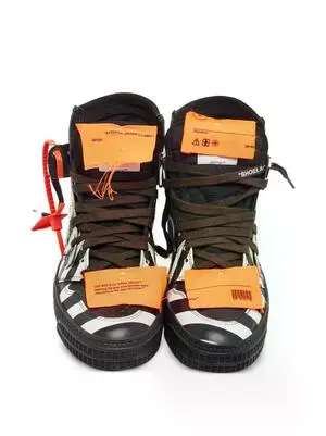 Off-White Off Court Striped High Top Sneakers