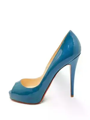 CHRISTIAN LOUBOUTIN Very Privé Peep-toe Pumps - Blue