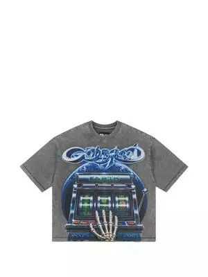 GODSPEED Graphic-print Washed T-shirt - Grey