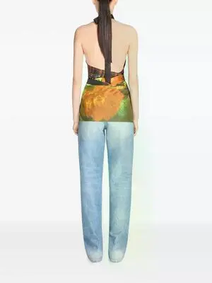 Dries Van Noten Silk Foulard Wrap Top - Black