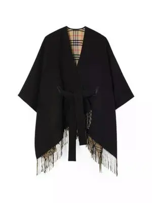 Burberry Wool Tay Cape - Black