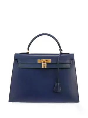 Hermès 1995 32 Kelly Handbag - Blue