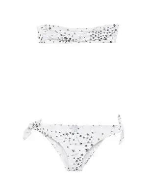 JIMMY CHOO Star Print Bandeau Bikini