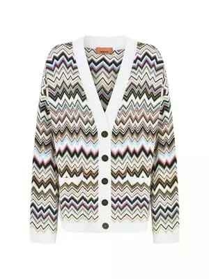 Missoni Zigzag Knit V-neck Cardigan