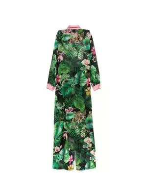 ALESSANDRO LEGORA Jungle Print Silk Jumpsuit