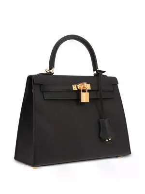 Hermès 2026 25 Kelly Epsom Handbag - Black