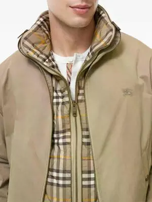 Burberry Cotton Twill Jacket With Detachable House Check Gilet