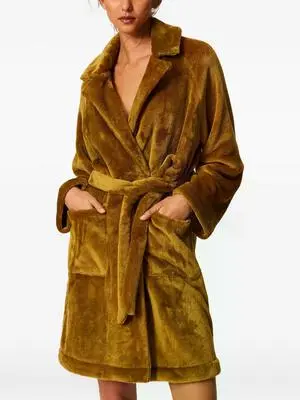 TWINSET Faux Fur Belted Dressing Gown