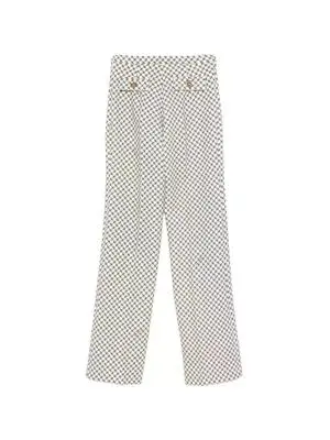 Elisabetta Franchi Monogram Print Trousers