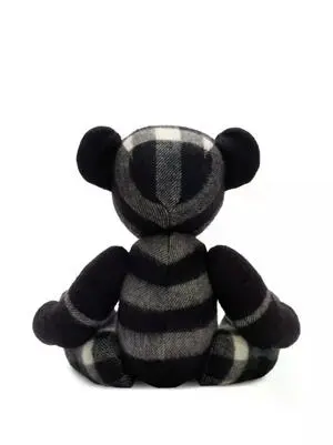 Burberry Check Cashmere Thomas Bear - Black