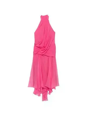 Alberta Ferretti Draped Halterneck Dress